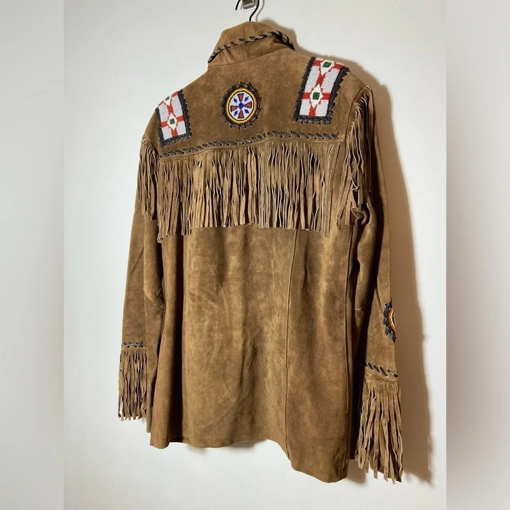 Real Leather | Jackets & Coats | Native American Tribal Indian Boone ...